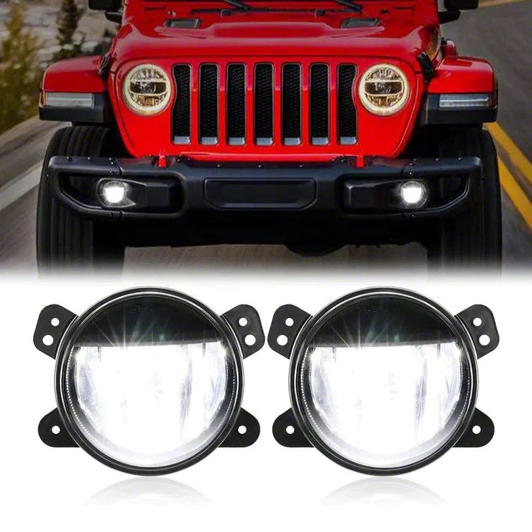 Suparee Jeep Wrangler 4-Inch LED Fog Lights SP-CL384 (18-26 Jeep ...