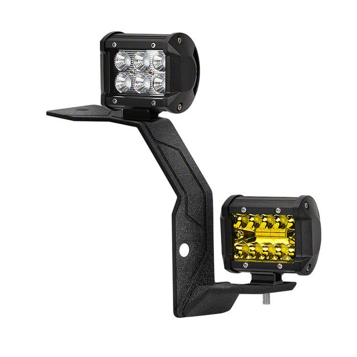 Suparee Jeep Wrangler A-Pillar LED Pod Lights with Mounted Brackets SP ...