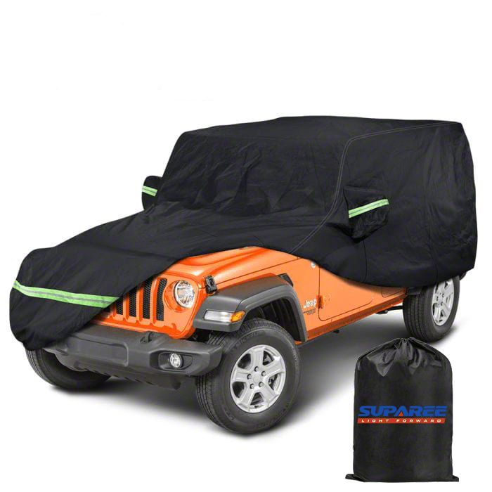 Suparee Jeep Wrangler All-Weather Car Cover; Black/Green SP-XB021 (07 ...