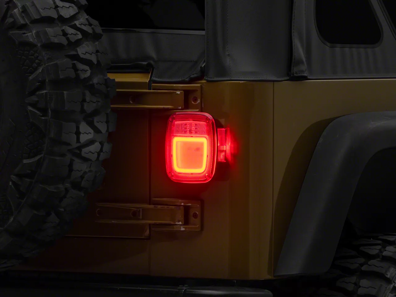 Suparee Jeep Wrangler LED Tail Lights; Black Housing; Red/Clear Lens SP ...