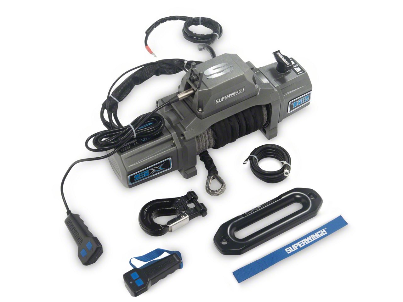 Superwinch Jeep Renegade 12,000 lb. SX12SR Winch with Synthetic Rope and Wireless Remote 1712201 ...