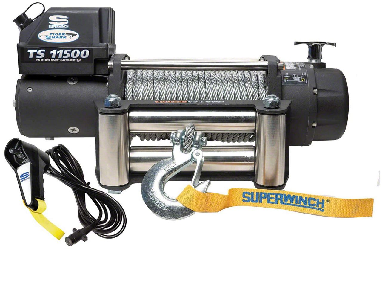 Superwinch Jeep Wrangler 11,500 lb. Tiger Shark 11500 Winch with Steel ...