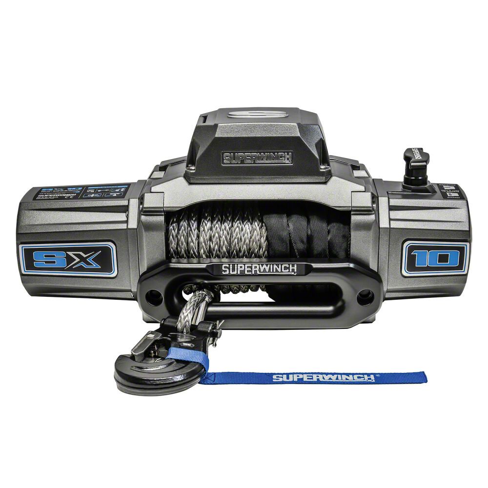 Superwinch Tundra 12,000 lb. SX 12000 Winch with Synthetic Rope; Black ...