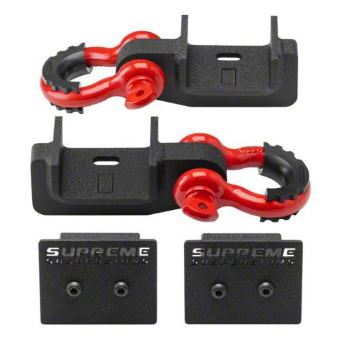 Supreme Suspensions Tacoma Bolt-On Shackle Mount with Red D-Ring ...
