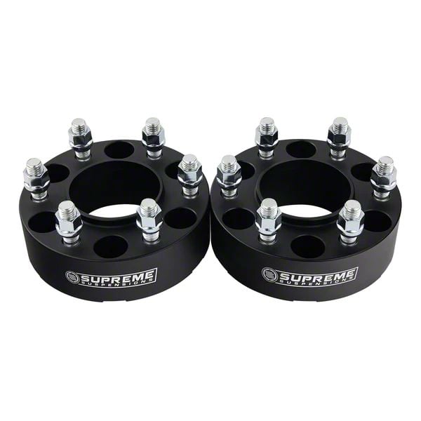 Supreme Suspensions Bronco 2-Inch Pro Billet Wheel Spacers; Black; Set ...
