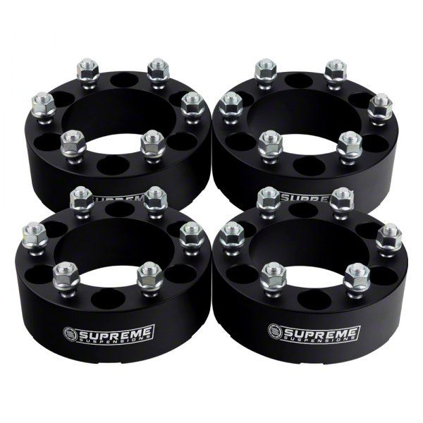 Supreme Suspensions Titan 2-Inch Pro Billet Wheel Spacers; Black; Set ...