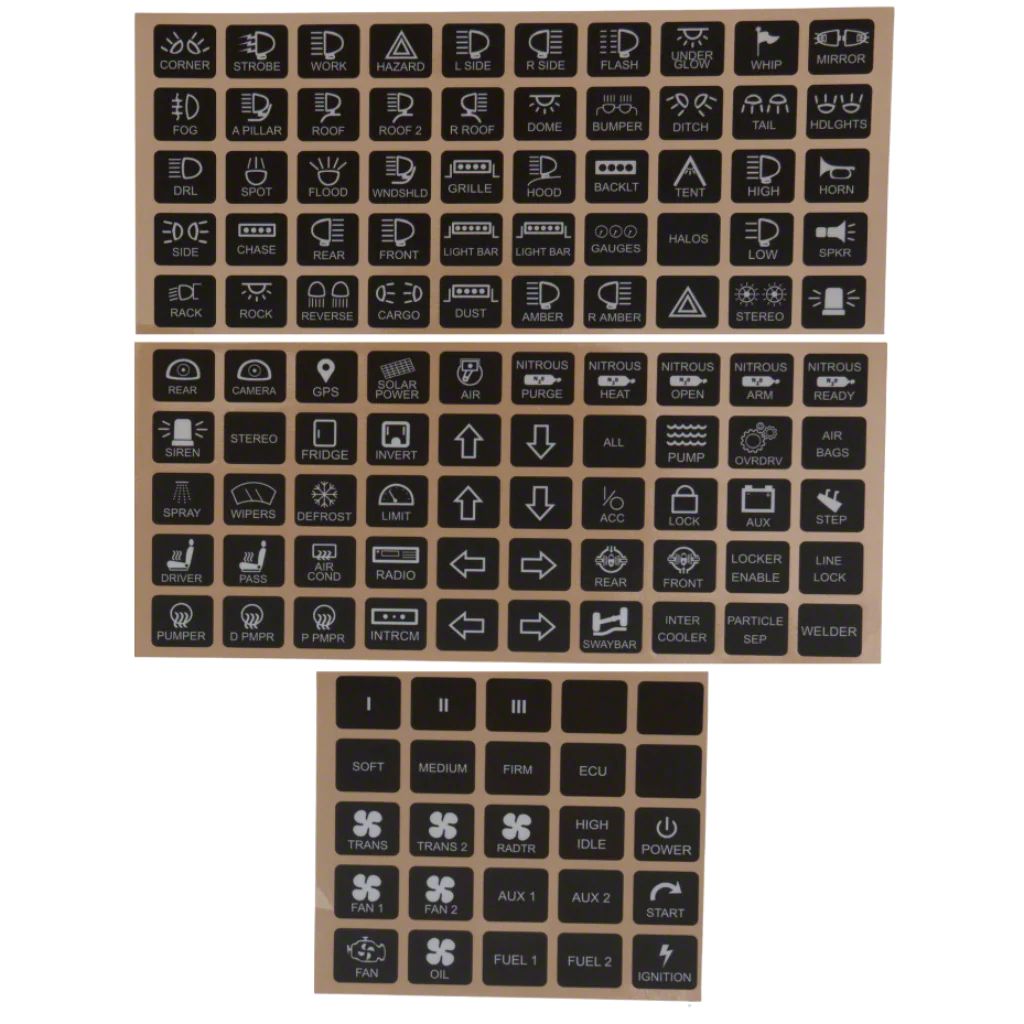 Switch-Pros Titan Horizontal Switch Panel Legends HLK-12 - Free Shipping