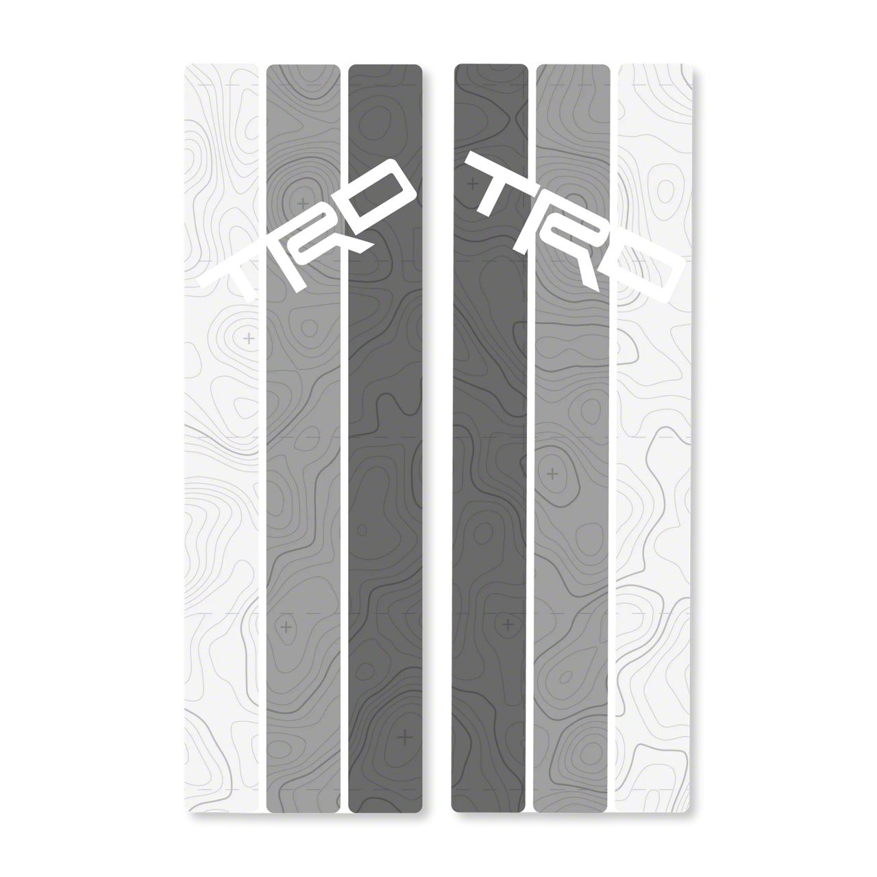 Taco Vinyl Toyota 4-Runner Rear Window Stripes with Topography; Gray ...