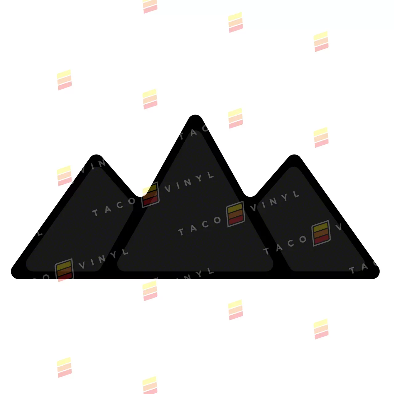 Taco Vinyl Tacoma Mountain Grille Badge; All Black BGE-MB-BBLK ...