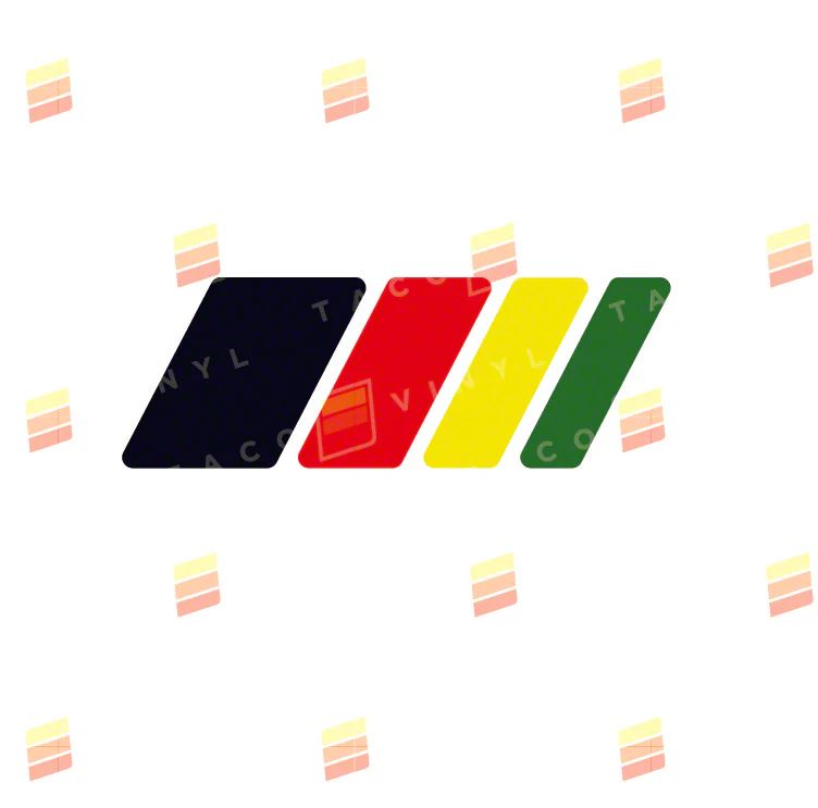 Taco Vinyl Tundra 4Wave Decal; Rasta Scheme WAVE-RA (Universal; Some ...