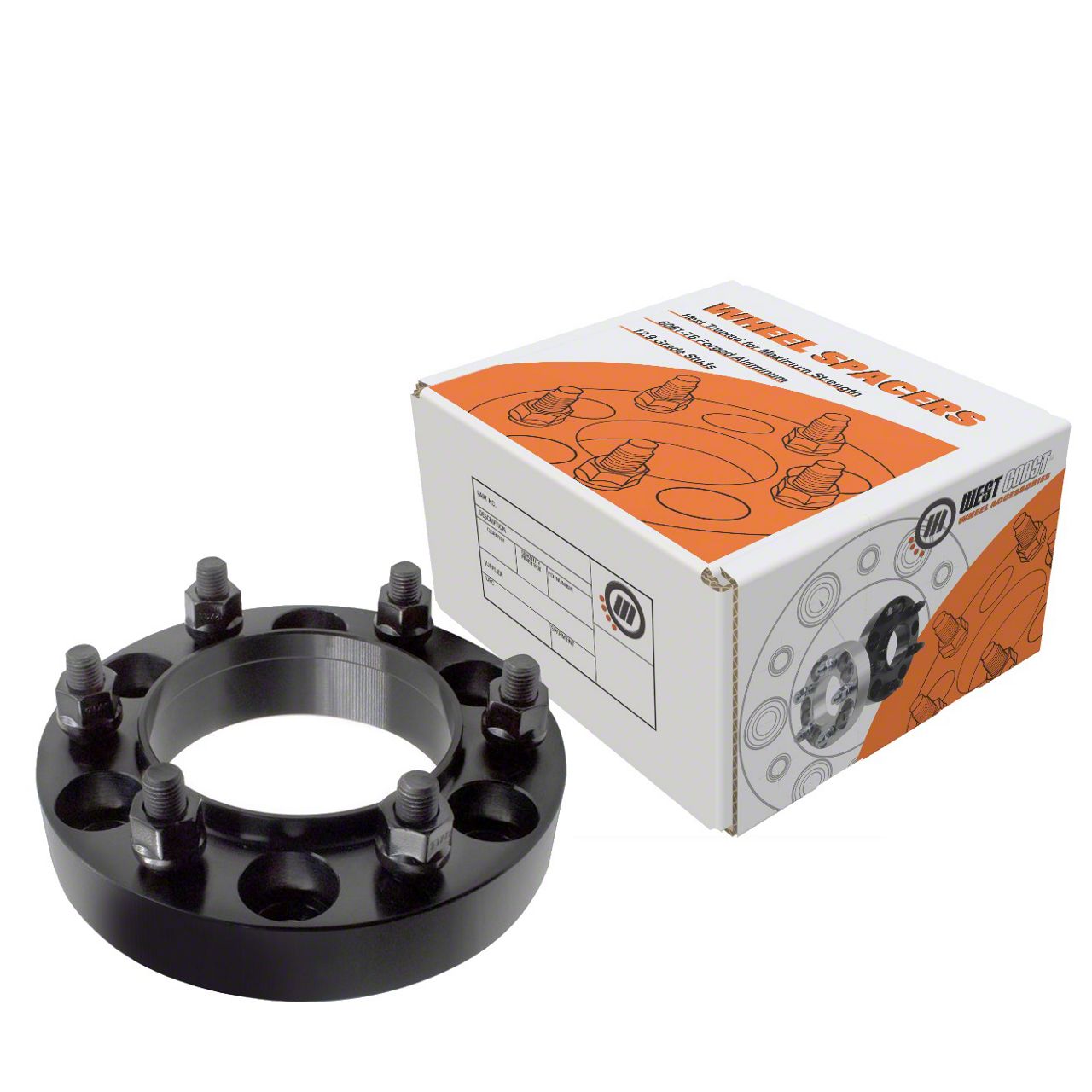 Tacoma 1.25-Inch Billet Wheel Spacers; Black (05-23 Tacoma) - Free Shipping