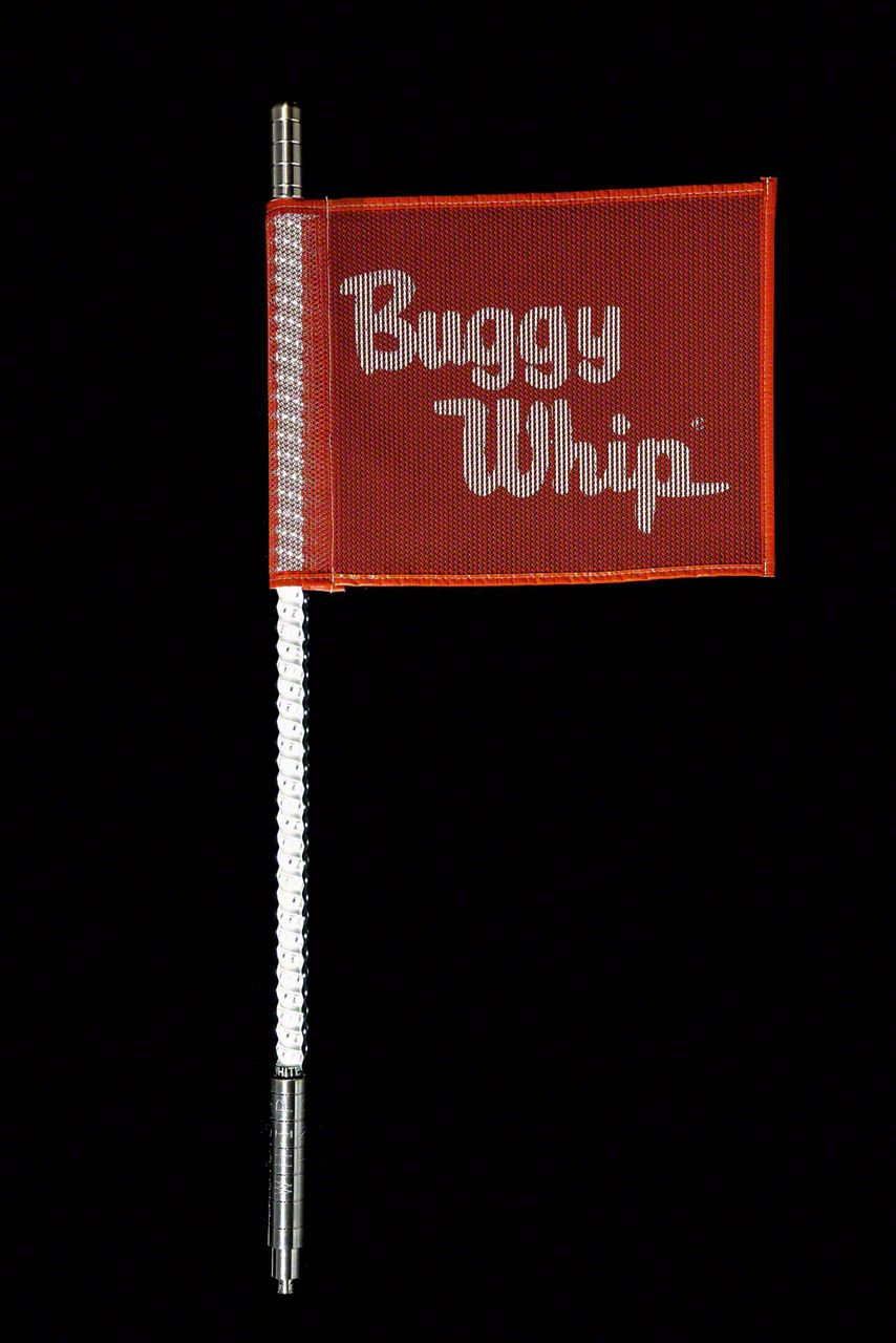Tacoma 2-Foot White LED Whip with 10-Inch x 12-Inch Red Buggy Whip Flag ...