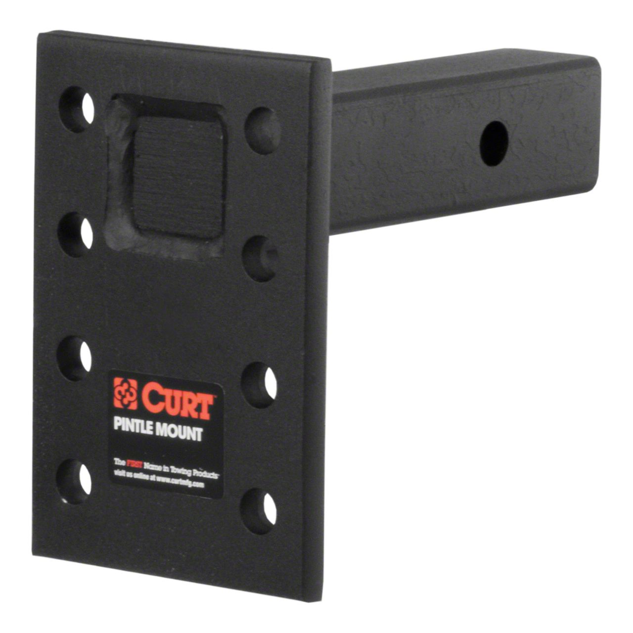 Tacoma 2-Inch Receiver Hitch Adjustable Pintle Mount; 6-1/2-Inch Drop ...