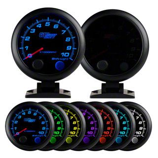Tacoma 3-3/4-Inch On-Dash Tachometer Gauge; Tinted 7 Color (Universal ...