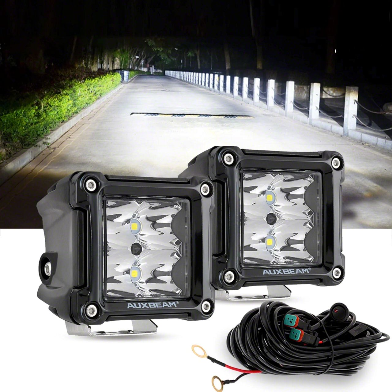 Tacoma 3-Inch LED Pods Lights with Black Frame; Spot Beam (Universal ...