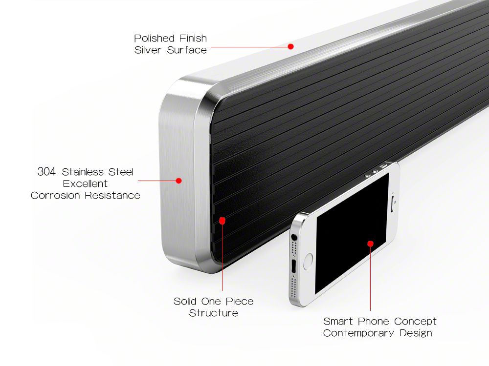 Tacoma 6-Inch iStep Wheel-to-Wheel Running Boards; Hairline Silver (05 ...