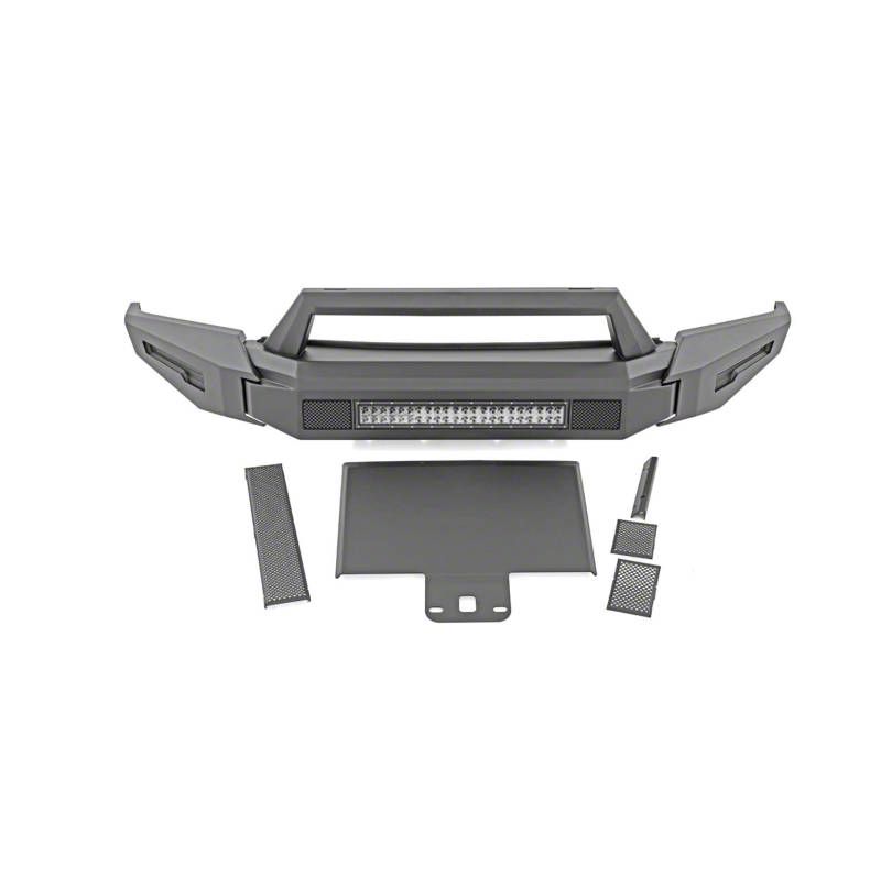 Tacoma Armour II Heavy Duty Front Bumper with Bullnose, Skid Plate and ...