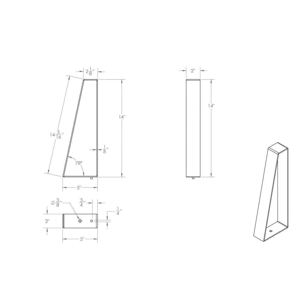 Tacoma Base K2 Rack Accessory Angular L Hanging Hook; 5-1/4-Inch Length ...