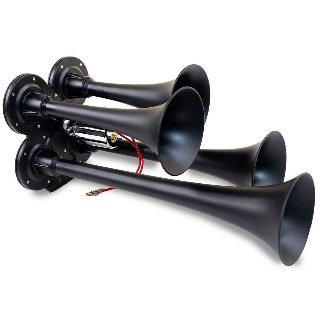 Tacoma Compact Quad Air Horn System; Black; Zinc Alloy (Universal; Some ...