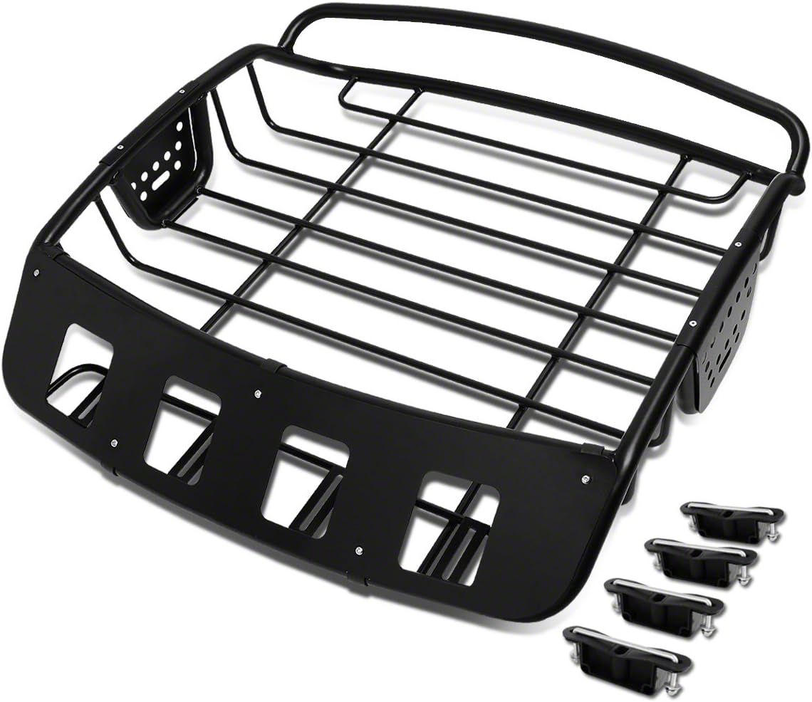 Tacoma Heavy Duty Roof Rack Cargo Basket; Black (Universal; Some ...
