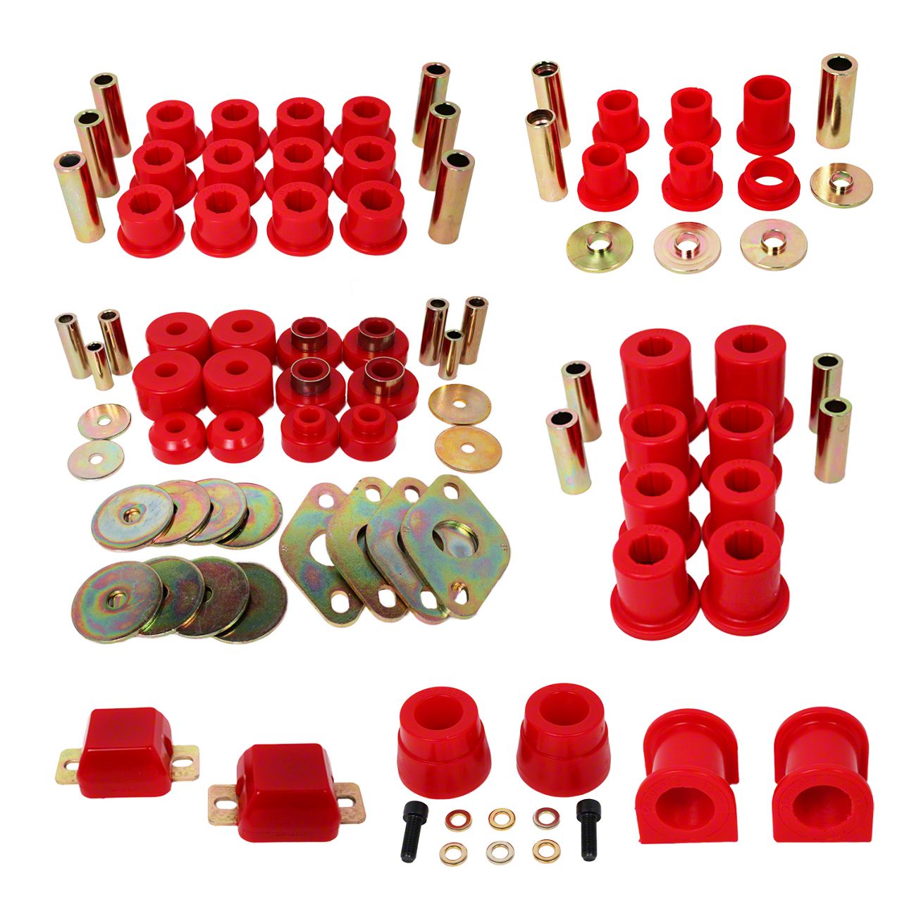 Tacoma Hyper-Flex System Master Bushing Kit; Red (05-15 Tacoma Pre ...