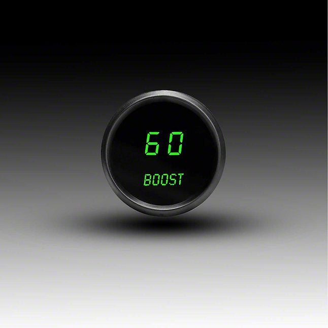 Tacoma LED Digital Boost Gauge with Black Bezel; 2-1/16-Inch; Green; 0 ...
