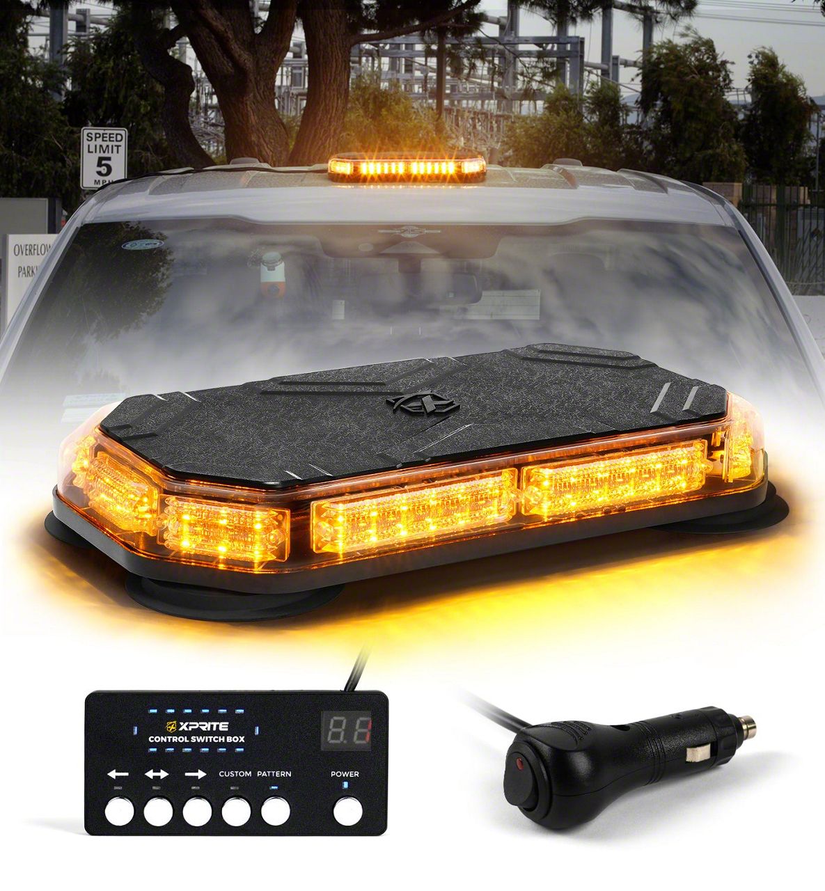 Tacoma LED Emergency Short Strobe Light with Magnetic Mount; Amber ...