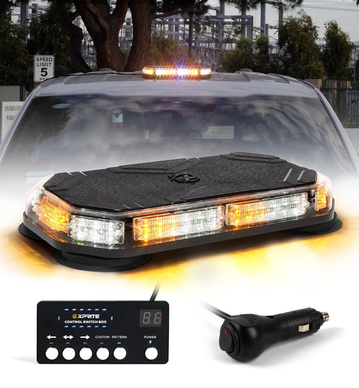 Tacoma LED Emergency Short Strobe Light with Magnetic Mount; White and ...