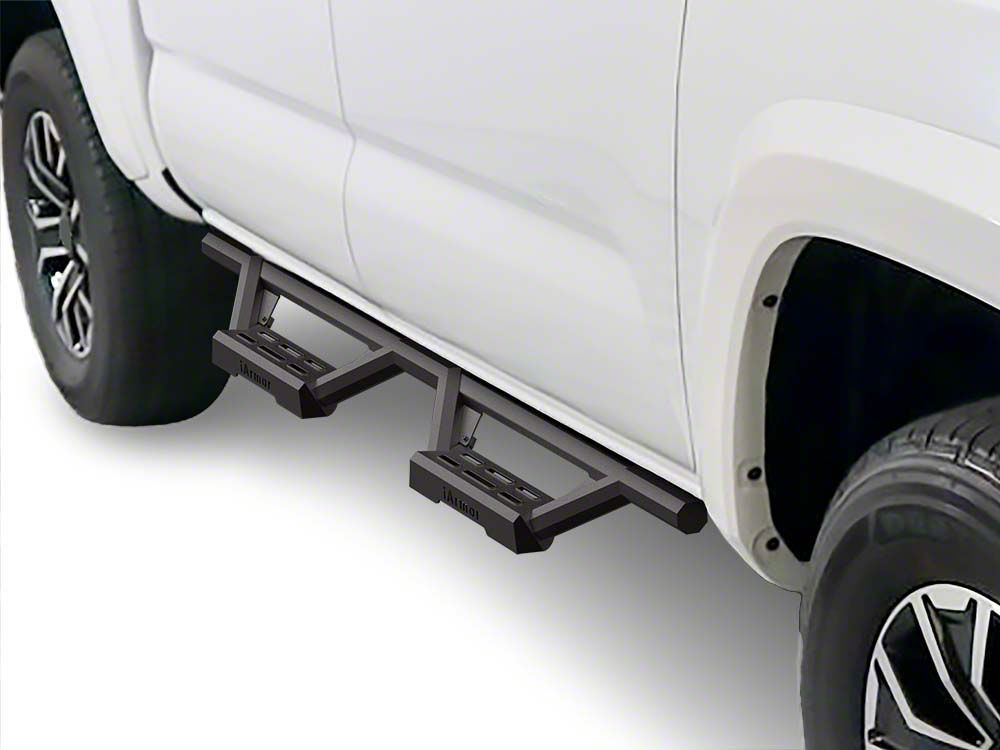 Tacoma Octagon Tube Drop Style Nerf Side Step Bars; Black (05-23 Tacoma Double Cab) - Free Shipping