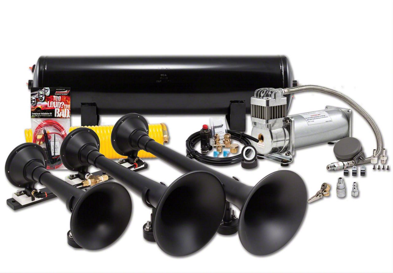 Tacoma ProBlaster Ultimate Triple Air Horn System; Black (Universal ...