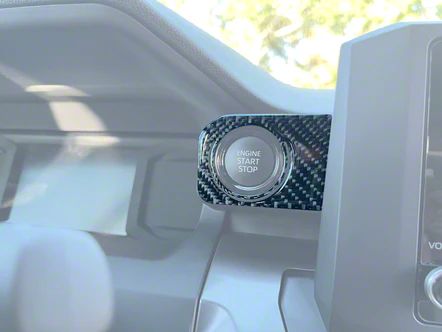 Tacoma Push-To-Start Button Accent Trim; Gloss TRD Red (24-26 Tacoma ...