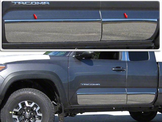 Tacoma Rocker Panel Trim; Full Kit; Stainless Steel (16-23 Tacoma ...