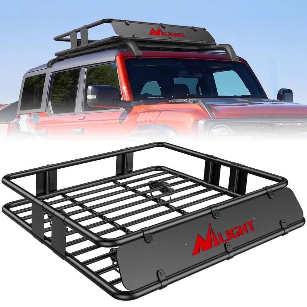 Tacoma Roof Rack Cargo Basket; 43-Inch x 39-Inch x 6-Inch (Universal ...