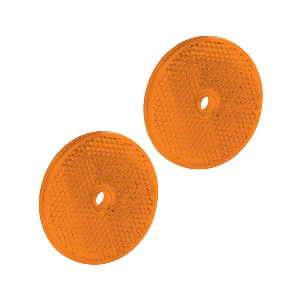 Tacoma Round Reflective Tape; 2-3/16-Inch Center Mount Amber