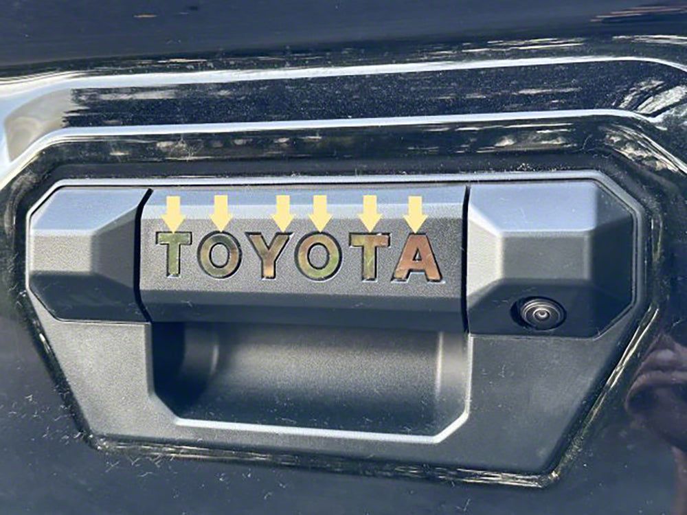 Tacoma Tailgate Handle Letter Inserts; Stainless Steel (24-26 Tacoma ...
