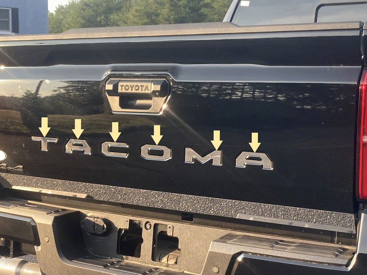 Tacoma Tailgate Letter Inserts; Stainless Steel (24-26 Tacoma) - Free ...