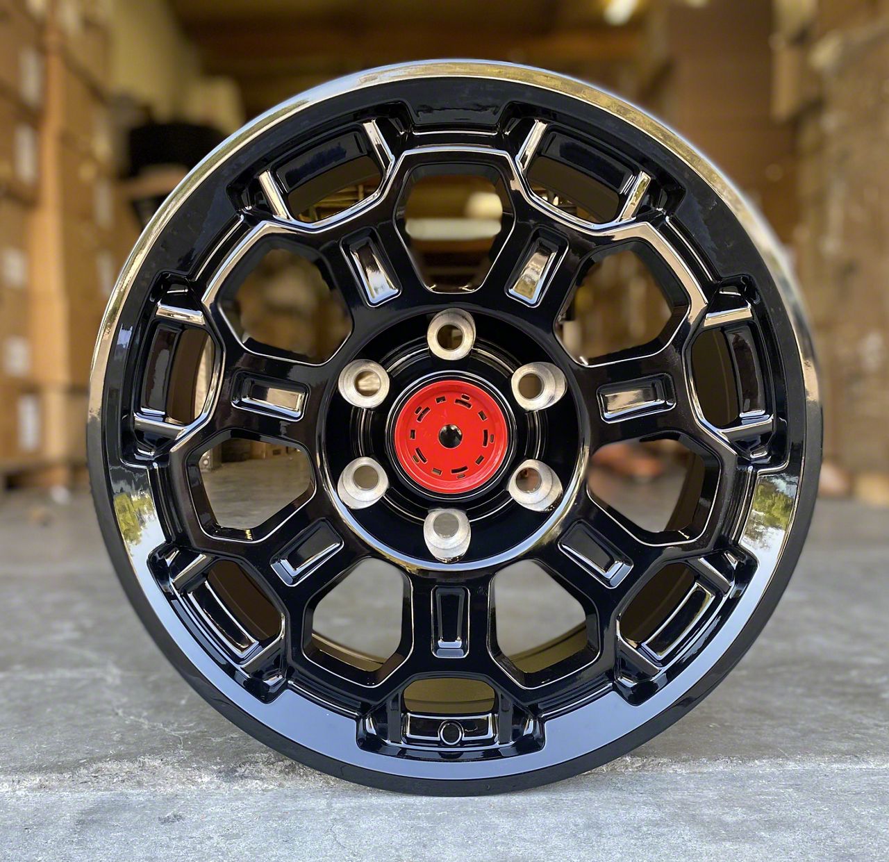 Tacoma TR9 Gloss Black 6-Lug Wheel; 17x8; 5mm Offset (16-23 Tacoma ...