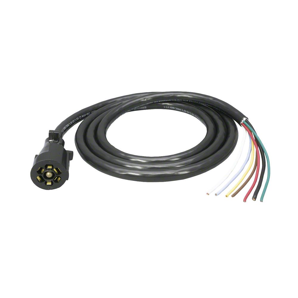 Tacoma Trailer Wiring Adapter Connector; 7-Way Molded Trailer End with ...