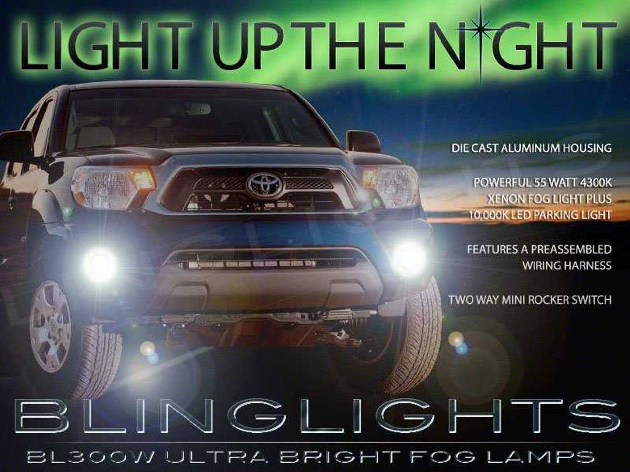 Tacoma Xenon Halogen Grille Fog Lights (12-15 Tacoma) - Free Shipping