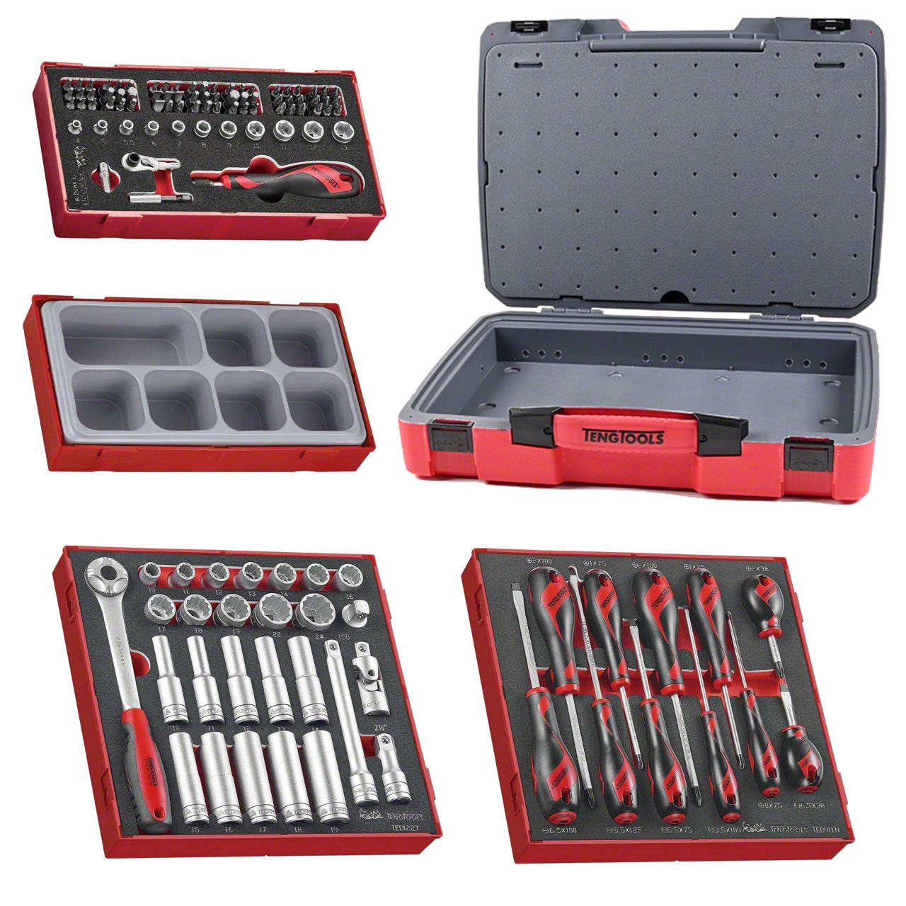 Teng Tools Universal XT 1/2-Inch Drive Socket, Screwdriver and Bit Foam ...