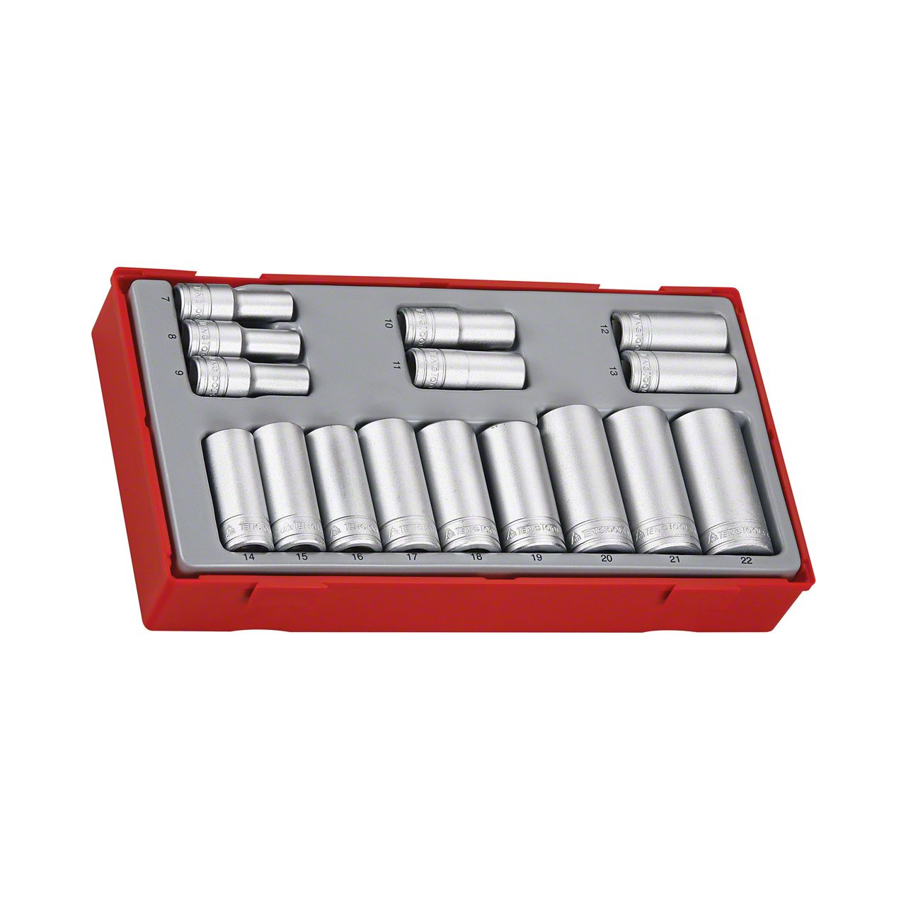 Teng Tools Universal XT 3/8-Inch Drive Metric 6-Point Deep Socket Set ...