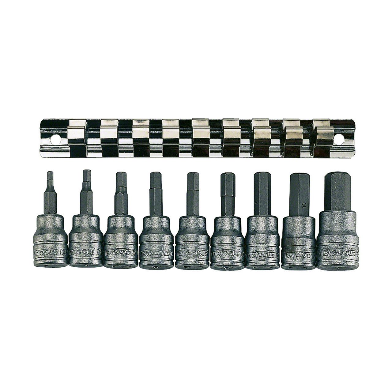 Teng Tools Universal XT 3/8-Inch Drive Metric Hex Bit Socket Set; 9 ...