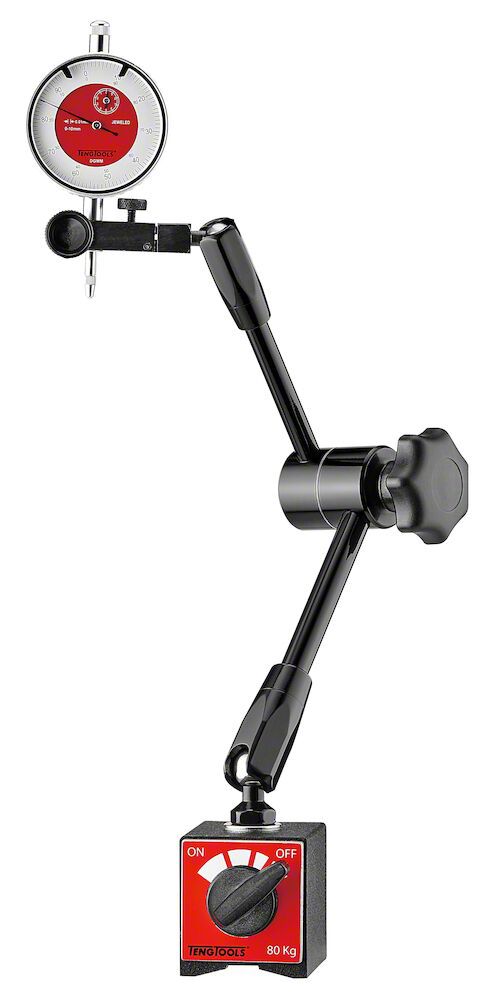 Teng Tools Universal XT Dial Gauge with Magnetic Stand; 0-25mm DGMM ...