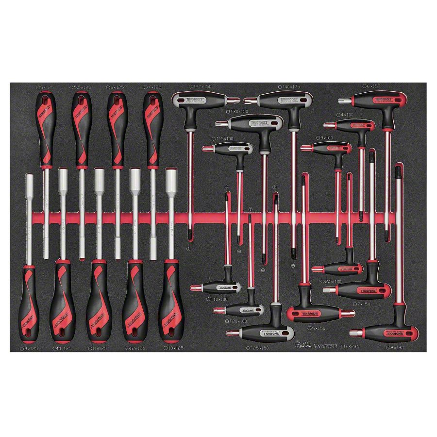Teng Tools Universal XT Nut Driver and Hex/TX T-Handle Set; 23-Piece ...