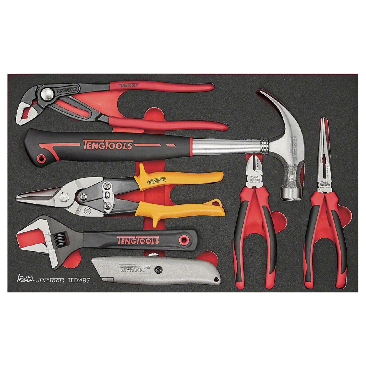 Teng Tools Universal XT Claw Hammer, Adjustable Wrench, Utility Knife ...