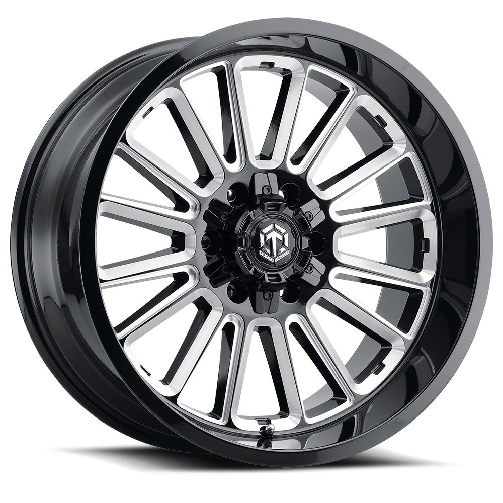 Terra Offroad Tundra TR-8 Glossy Black Milled 5-Lug Wheel; 20x10; -25mm ...