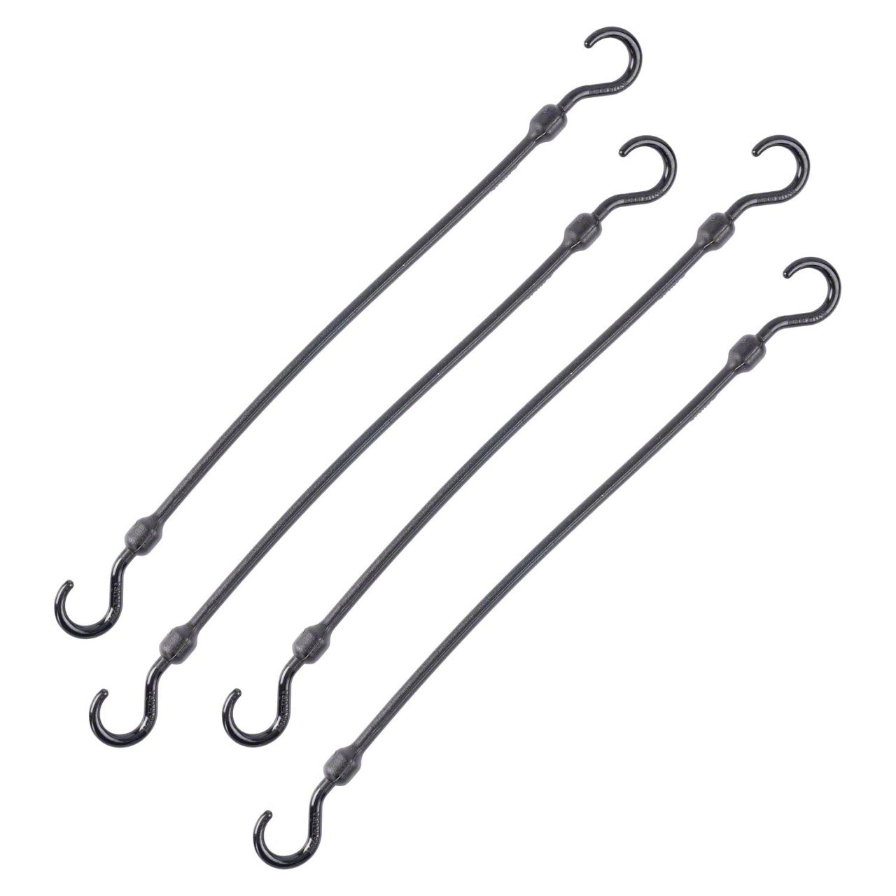 The Perfect Bungee Tacoma 18-Inch Heavy Duty Bungee Cords; Black; 4 ...