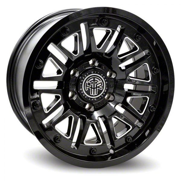 Thret Offroad Titan Storm Gloss Black Milled 6-Lug Wheel; 20x9; 0mm ...