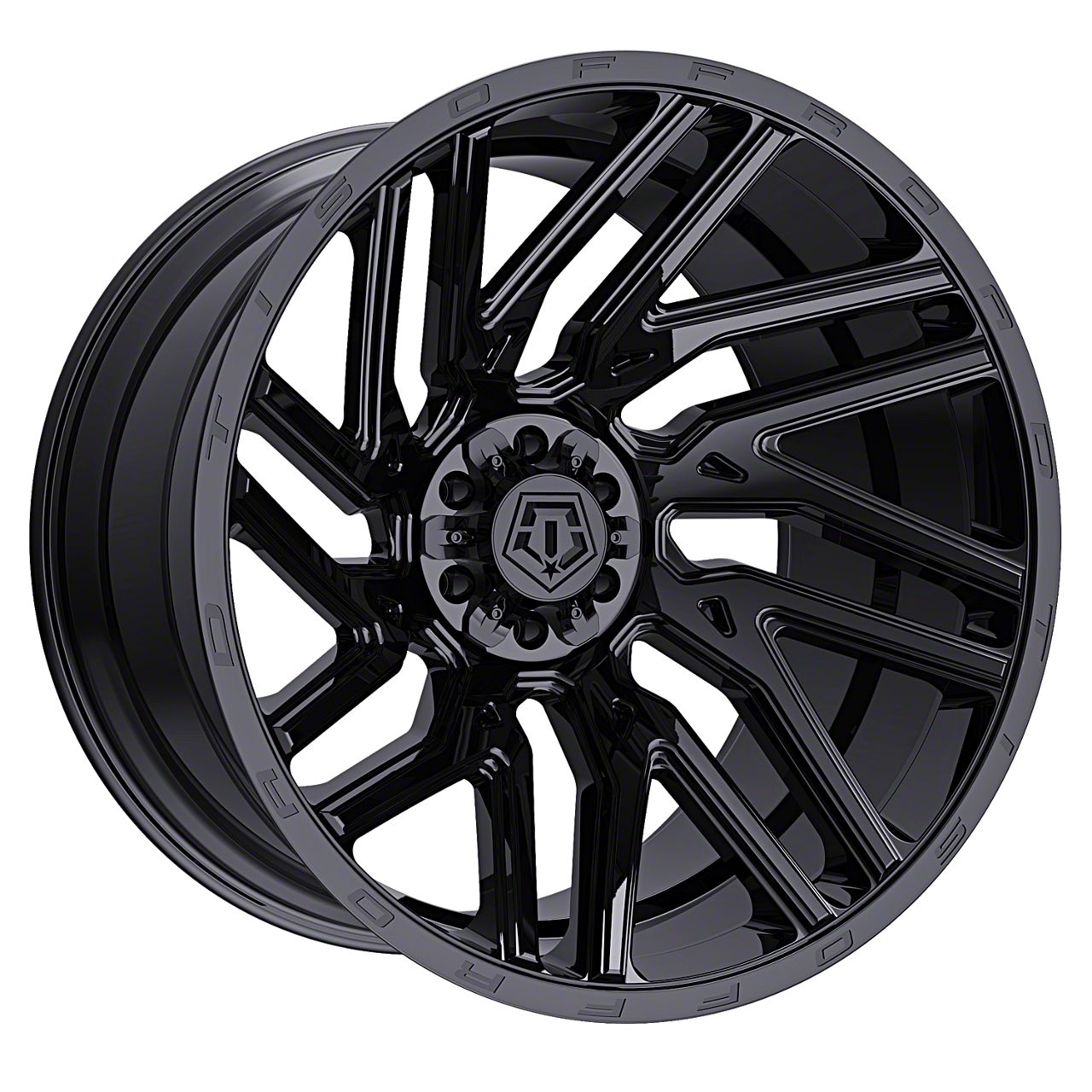 TIS Titan 554 Gloss Black 6-Lug Wheel; 22x12; -44mm Offset A273212 (04 ...