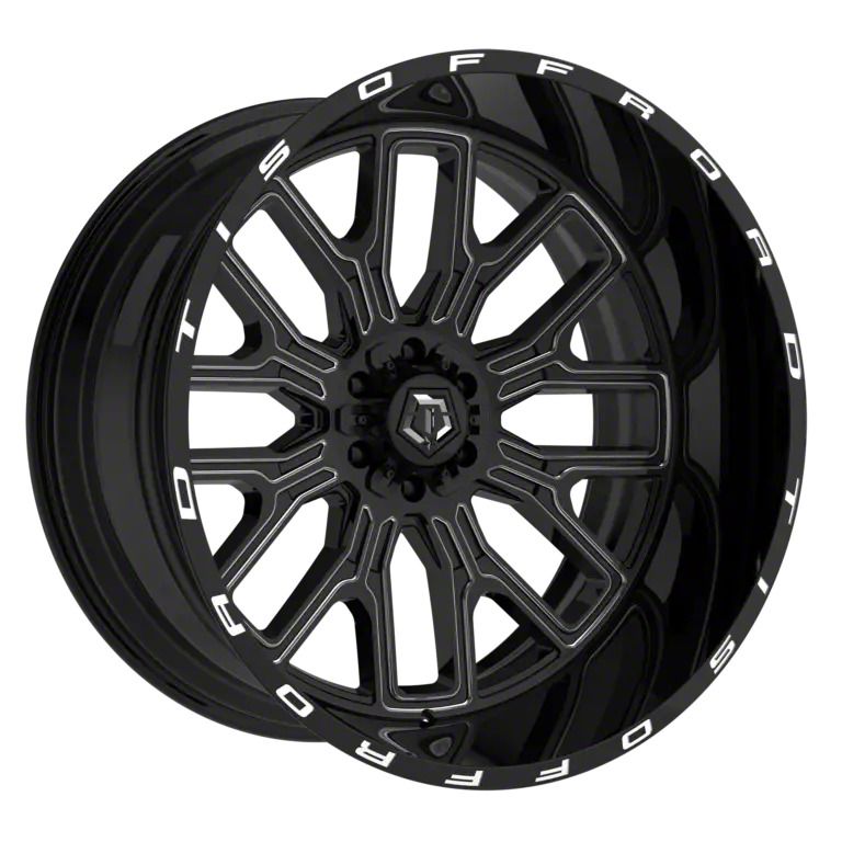 TIS Tacoma 560 Gloss Black Milled 5-Lug Wheel; 20x10; -19mm Offset ...